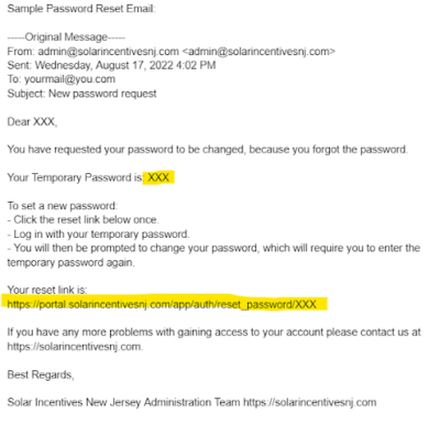 How to update your forgotten password – Solar Incentives NJ